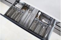 China Stainless Steel Expandable Cutlery Drawer Organizer 200x422x60mm with Soft-Grip Lining for sale
