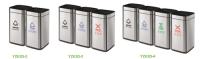 China Powder Coating Hotel Rectangular Trash Can 60L Stainless Steel Outdoor Bin for sale
