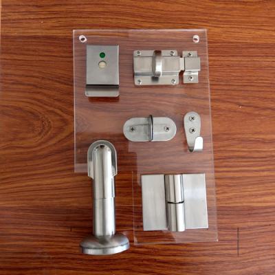 China 201 Stainless Steel Toilet Cubicle Hardware Antirust Partition Accessories 1.2mm for sale