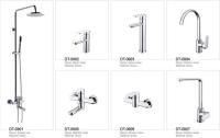 China Brushed Bathroom Vessel Faucet Deck Mounted with 500,000 Cycle Ceramic Cartridge and 58% Copper Brass Body for sale