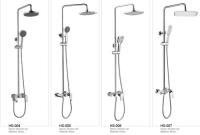 China Brass Bathroom Ceiling Rain Shower Faucet Set With Single Handle for sale