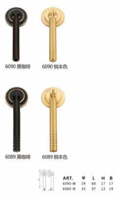 China OEM Long Fancy American Style Brass Door Handle - 100PCS MOQ with Customizable Colors and Reversible Design for sale