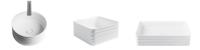 China Modern Ceramic Thin Edge Wash Basin 100 Sets MOQ Above Cabinet Mounting for Contemporary Bathroom for sale