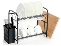 China Wrought Iron Telescopic Tabletop Kitchen Storage Holder Multi Layer 340mm to 435mm Adjustable for sale