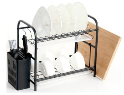 China Wrought Iron Telescopic Tabletop Kitchen Storage Holder Multi Layer 340mm to 435mm Adjustable for sale