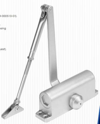 China GRH Heavy Duty Adjustable Automatic Door Closer 20-150 kg Capacity with Back Check for Commercial Use for sale