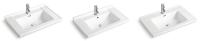 China Easy Clean Ceramic Body Art Wash Basins 100 Cm Rectangular Countertop Bathroom Sinks for sale