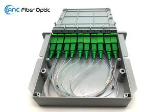 China Cassette Type Iber Fiber Optic Plc Splitter 2x8 Rack Mountable for sale