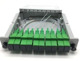 China Rack Mountable cassette type splitter 2x8 With SC APC Connector for sale
