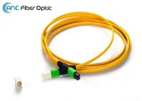 China Ribbon Fiber Optic Cable Types SM OM3 12 Fiber MPO Female To MPO Female for sale