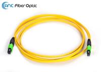 China Ribbon Fiber Optic Cable Types SM OM3 12 Fiber MPO Female To MPO Female for sale