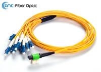 China FTTX LAN SM MPO Fiber Optic Cable 12 Fiber , LC Fanout 2.0mm x 0.5 Meter for sale
