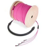 China 24F 48F 72F 96F 144F MPO Cable Assemblies MPO To MPO Trunk Cable Assembly for sale