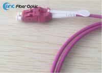 China Data Center Uniboot Lc To Lc Fiber Patch Cable Switchable SM OM3 OM4 With Pull Leg for sale
