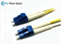 China LSZH Singlemode Fiber Optic Patch Cables LC/UPC to LC/UPC Yellow 3 Meter for sale