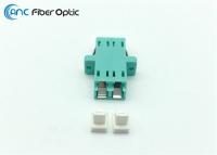 China Green Aqua Duplex LC Fiber Optic Adapters With Internal Shutter Flanged for sale