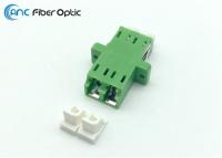 China Green Aqua Duplex LC Fiber Optic Adapters With Internal Shutter Flanged for sale