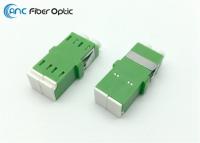 China LAN LC APC Fiber Optic Coupler Flangeless Duplex With Internal Shutter for sale