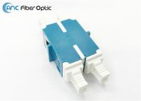 China LC Quad Fiber Optic Adapters Stackable Four Port in Blue Green Aqua Colors for sale