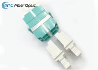 China LC Quad Fiber Optic Adapters Stackable Four Port in Blue Green Aqua Colors for sale