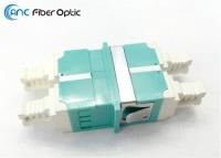 China LC Quad Fiber Optic Adapters Stackable Four Port in Blue Green Aqua Colors for sale