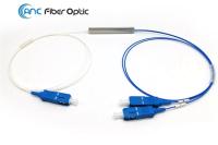 China 1x2 MIni Tube 60x7x4mm PLC Splitters W/O Connector or With SC LC FC Connector for sale