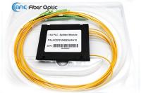 China 2.0mm SCAPC Fiber Optic Splitter 1x4 ABS Box 100x80x10mm For Test Equipment for sale