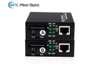China 10 100 1000M Single Fiber Optic Media Converter SM 1310nm / 1550nm SC Port for sale