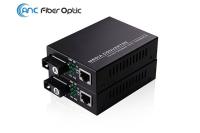 China 10 100 1000M Single Fiber Optic Media Converter SM 1310nm / 1550nm SC Port for sale