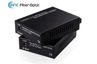 China 10 100 1000M Single Fiber Optic Media Converter SM 1310nm / 1550nm SC Port for sale