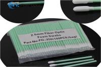China Fiber Optic Lint Free Foam Clean Swabs One Time 1.25mm 2.5mm 100 Pcs/Pack for sale