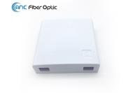 China FTTx 2 Core Fiber Optic Termination Boxes Fiber Wall Outlet SC LC Adaptors for sale