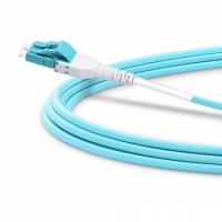 China Dual Link Cable Fiber Optic Jumper Non Switchable SM OM3 OM4 LC Uniboot Patch Cord for sale