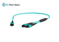 China 24F MPO to 2x 12F MPO Y Cable Assembly available in SM OM3 OM4 OM5 Cable for sale