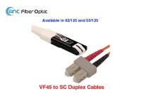 China 3M Volition VF-45 Fiber Optical Patch Cord In 62.5/125 Or 50/125 Duplex Cable for sale