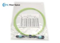 China 12 Fiber Female MPO To MPO Fiber Optic Cable Assemblies OM5 50/125 Type B for sale