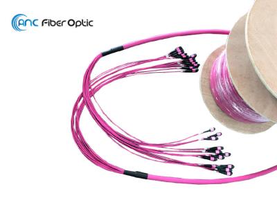 China MTP MPO Trunk Fiber Optic Cable Assemblies High Density 96F 144F 50M 100M 200M for sale