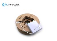 China 0.3dB 4 Core FTTH Fiber Optic Patch Cable Paper Spool With Small Wall Mount Box for sale