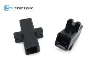 China RJ45 Flanged Type Fiber Optic Network Adapter MTRJ To MTRJ Duplex Black Color for sale