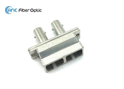 China Duplex SC To ST Fiber Optic Adapters Female To Female Zinc Alloy Metal Housing for sale