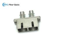 China Duplex SC To ST Fiber Optic Adapters Female To Female Zinc Alloy Metal Housing for sale