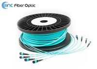China 48 Fiber MTP MPO Trunk Cable Assembly 100% Interferemeter Pass SM OM3 OM4 OM5 Optional for sale