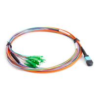 China 2 Meters Fiber Optic Ethernet Cable , Fan Out Fiber Cable Assembly MPO Male To 12 X LC for sale