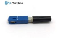China SC Field Assembly Fiber Patch Cord Connectors Round Shape For 0.9mm 3mm Drop Cable for sale