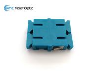 China SC Duplex Fiber Optic Network Adapter Flangeless Ceramic Sleeve SUS304 Metal Clip for sale
