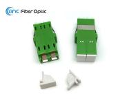 China LAN LC APC Fiber Optic Coupler Flangeless Duplex With Internal Shutter for sale