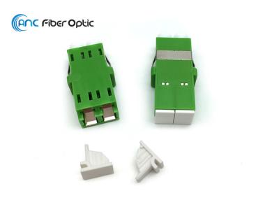 China LAN LC APC Fiber Optic Coupler Flangeless Duplex With Internal Shutter for sale