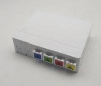 China 4 Core Indoor Fiber Optic Termination Box Faceplate With Shutter SC/APC Adapter for sale
