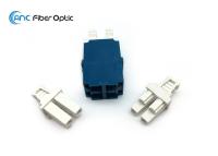 China LC Quad Fiber Optic Adapters Stackable Four Port in Blue Green Aqua Colors for sale