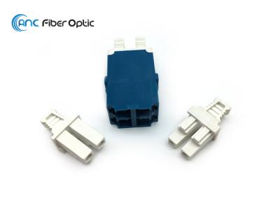 China LC Quad Fiber Optic Adapters Stackable Four Port in Blue Green Aqua Colors for sale